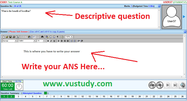 Virtual University Testing & Examination System Student Guide
